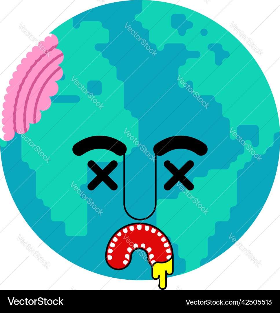 Dead planet earth no life disaster Royalty Free Vector Image