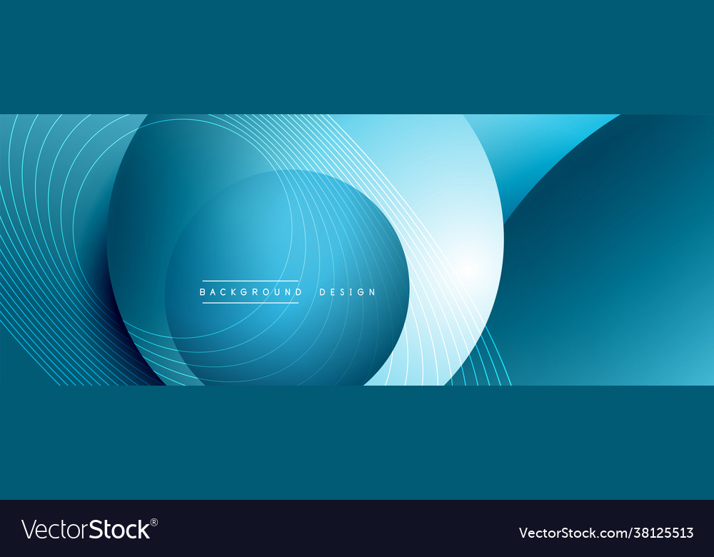 Gradient circles with shadows techno Royalty Free Vector