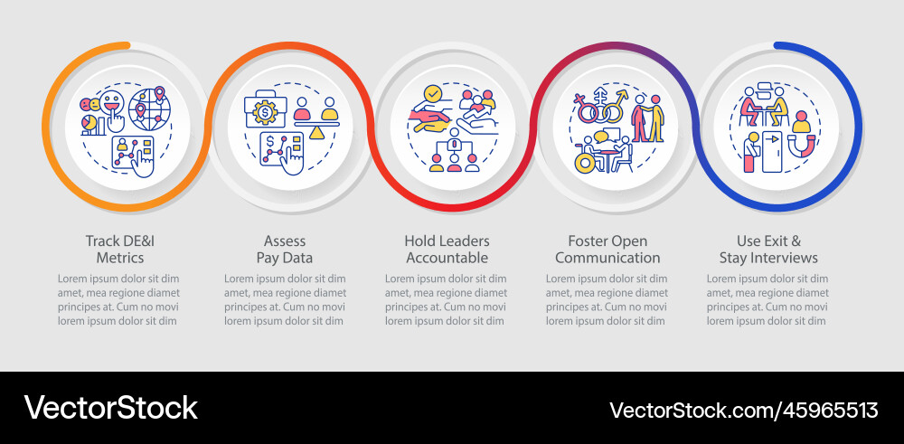 Making dei efforts effective practices loop Vector Image