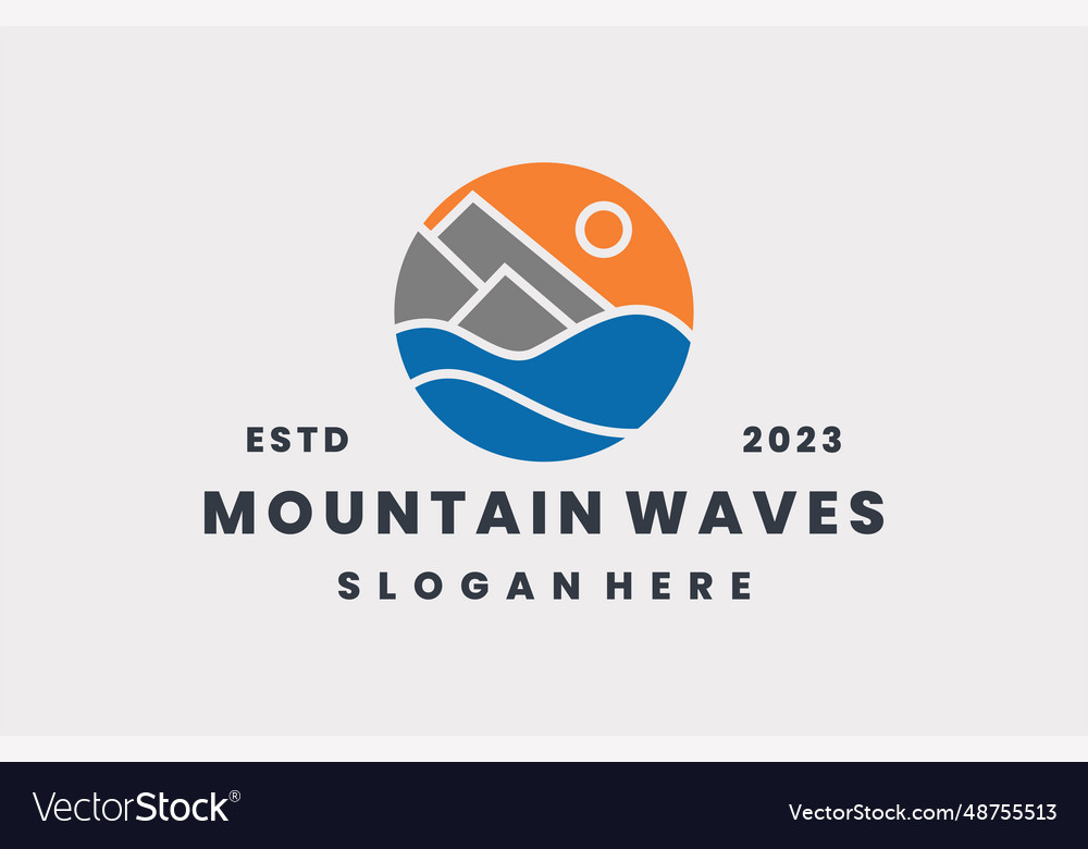 Mountain waves Royalty Free Vector Image - VectorStock