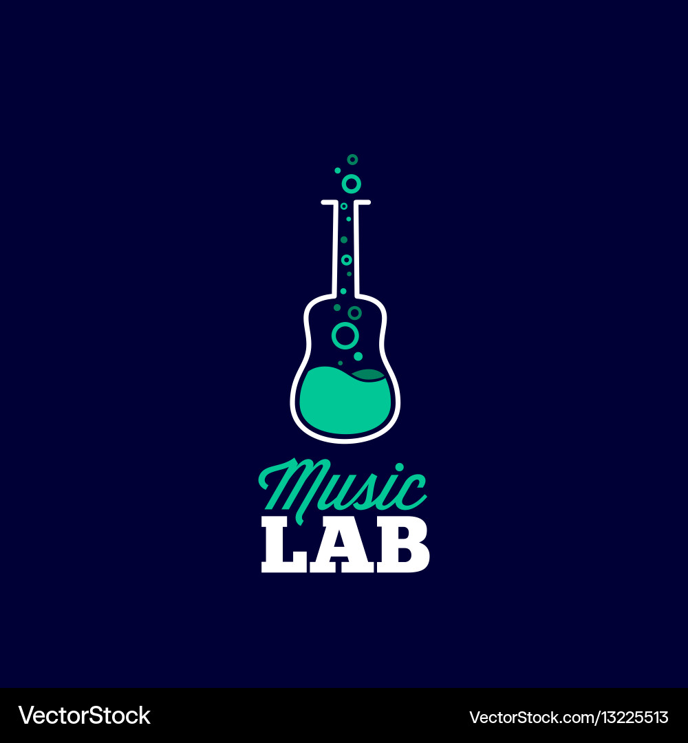 Music laboratory abstract sign emblem Royalty Free Vector
