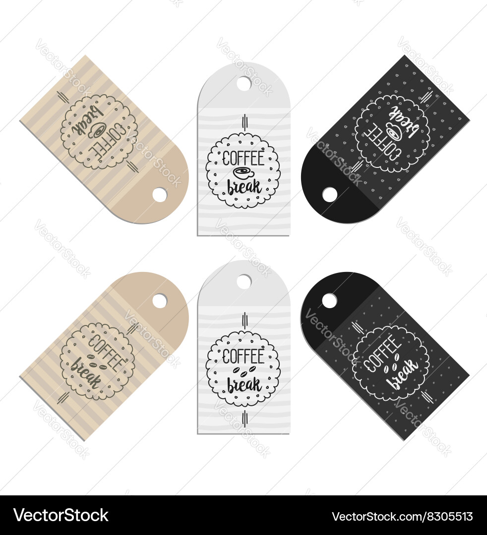Paper sticker badge coffee shop Royalty Free Vector Image