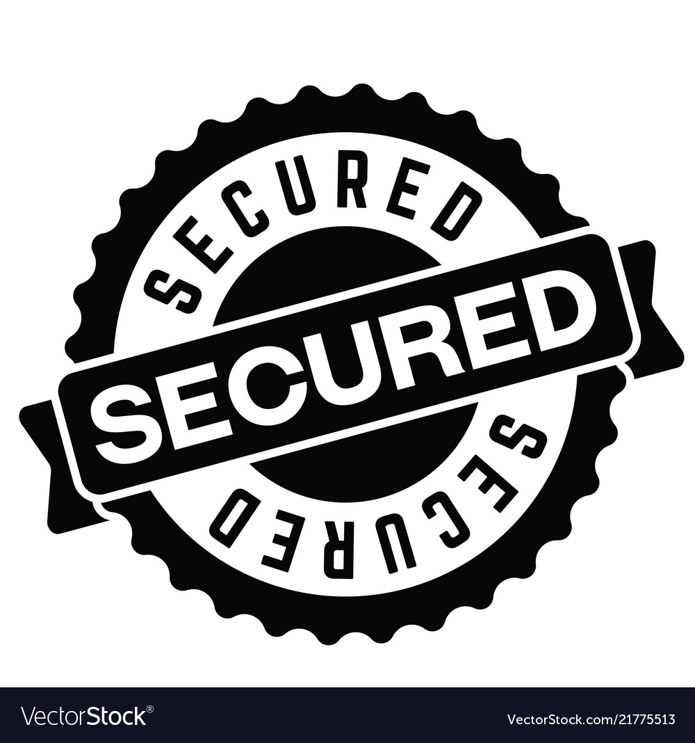 Secured rubber stamp Royalty Free Vector Image
