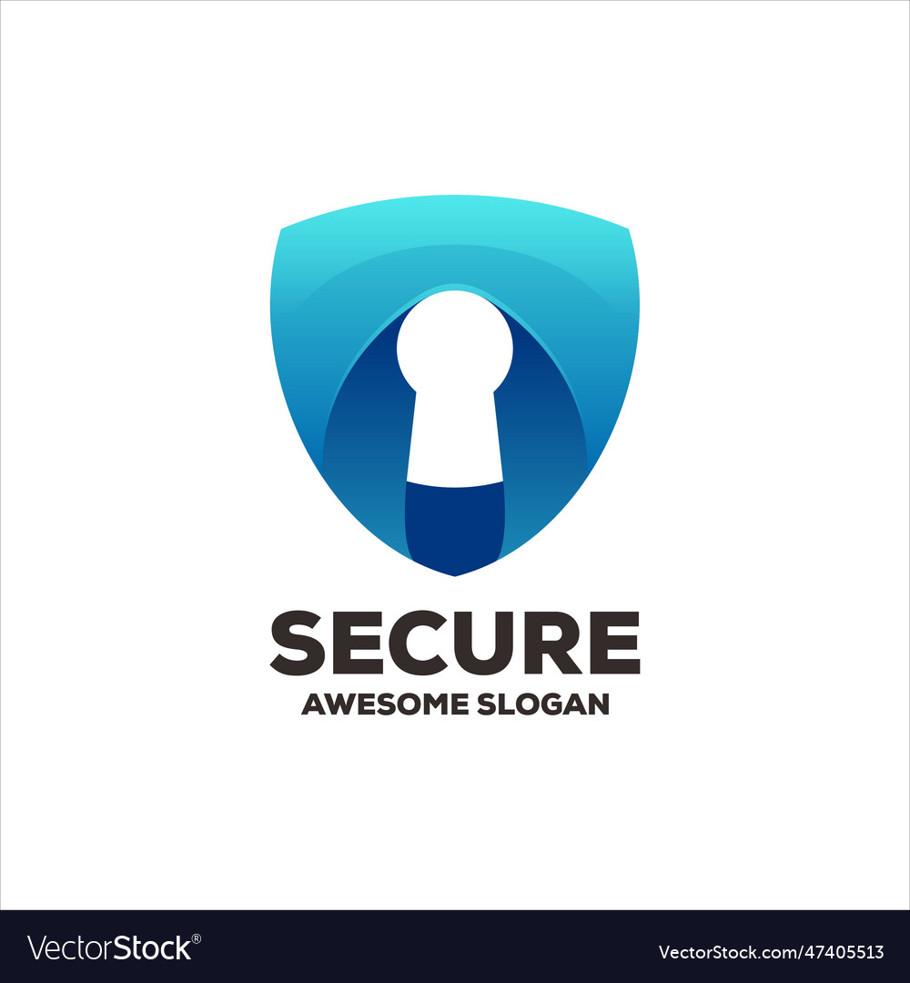 Shield gradient logo design Royalty Free Vector Image Shield gradient logo design Royalty Free Vector Image