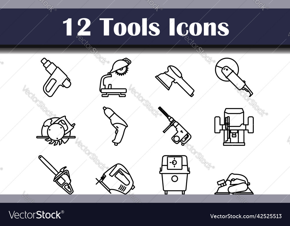 Tools icon set Royalty Free Vector Image - VectorStock