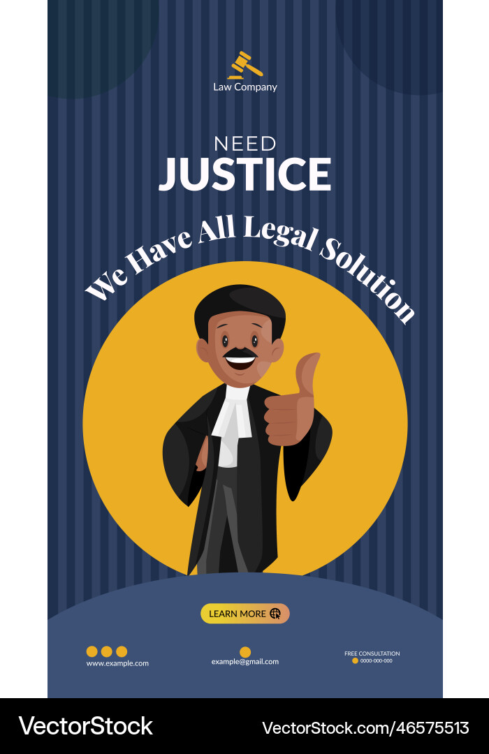 We have all legal solution portrait template Vector Image