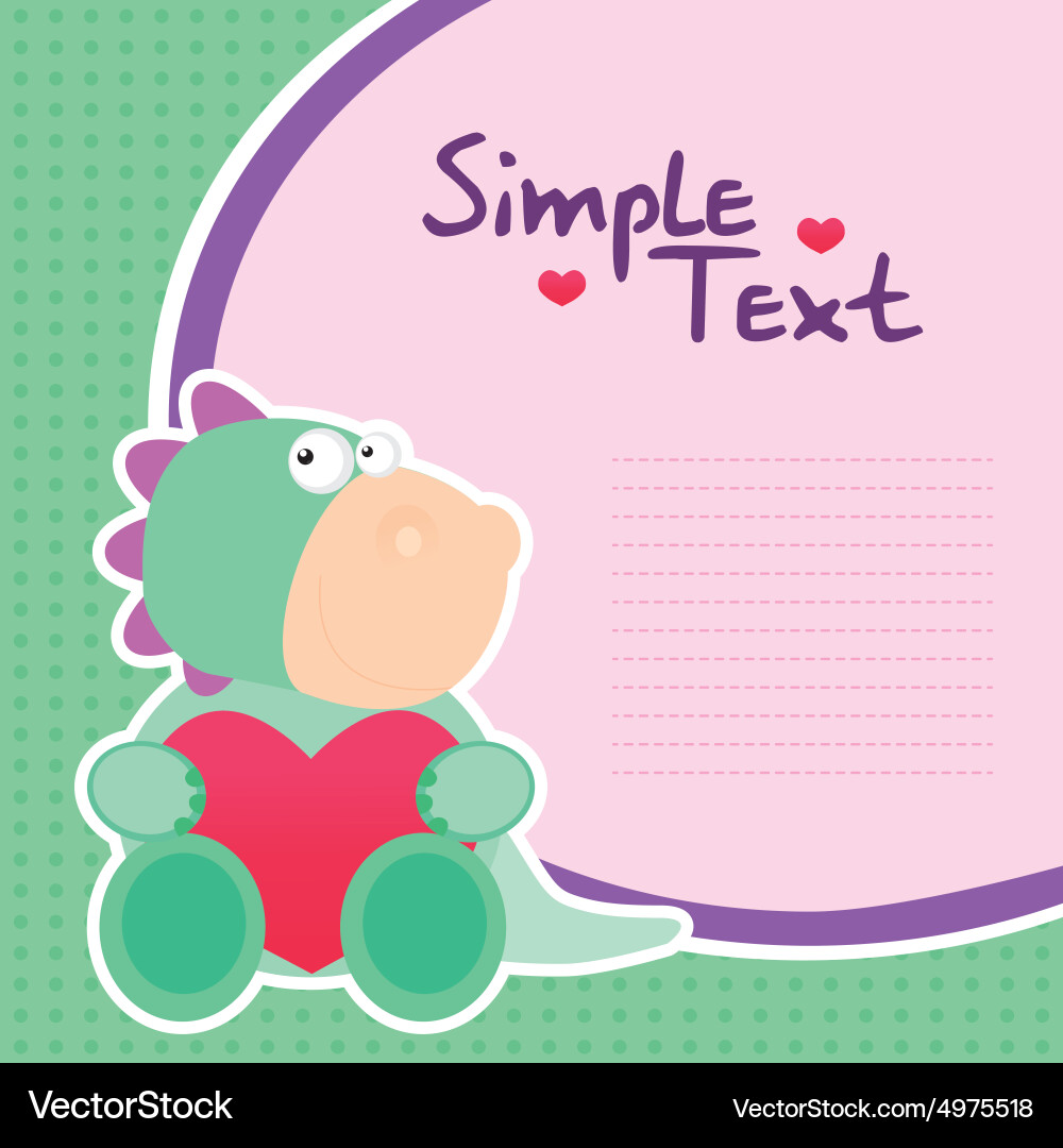 Abstract cute dinosaur on a special background Vector Image