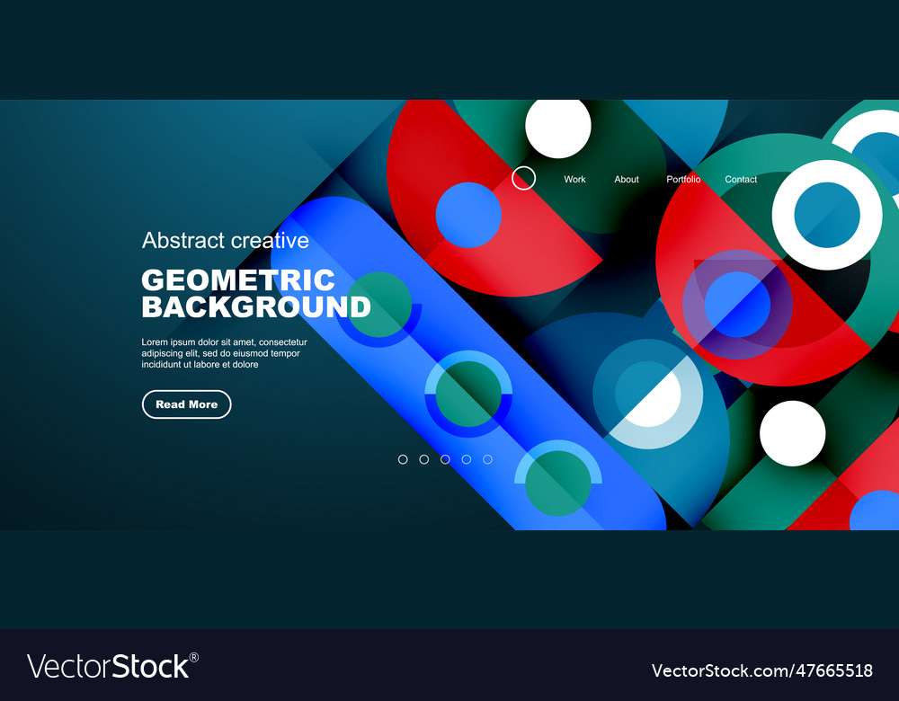 Abstract technology landing page background Vector Image