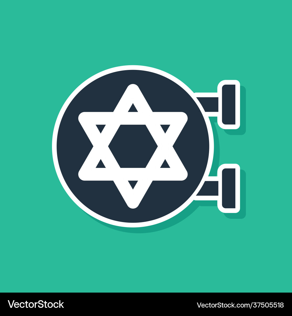 Blue jewish synagogue building or temple Vector Image