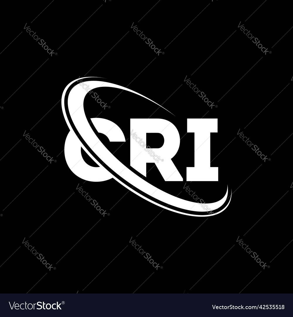CRI Monogram Logo - Initials Lettermark Royalty Free Vector