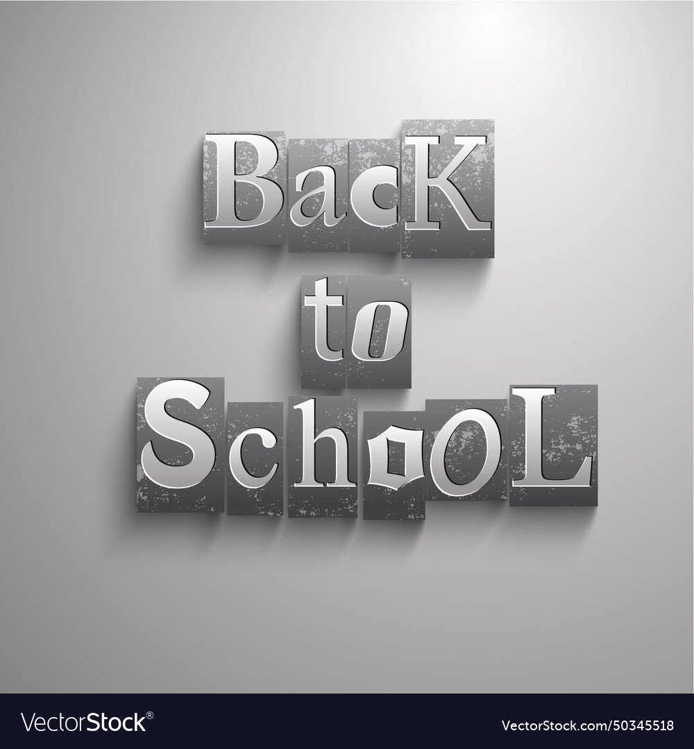 Gray school composition Royalty Free Vector Image