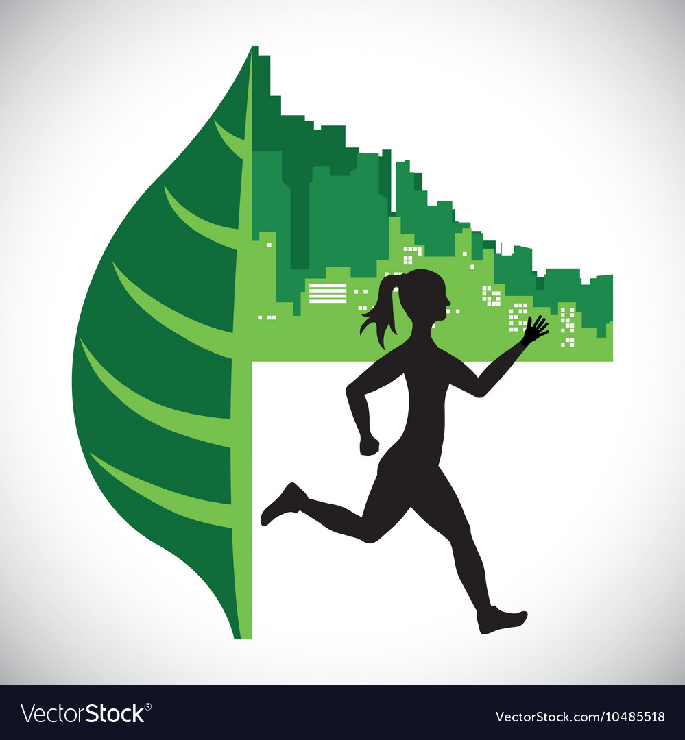 Runner athlete running design Royalty Free Vector Image
