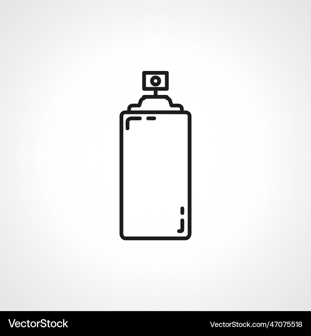 Spray line icon paint outline icon Royalty Free Vector Image