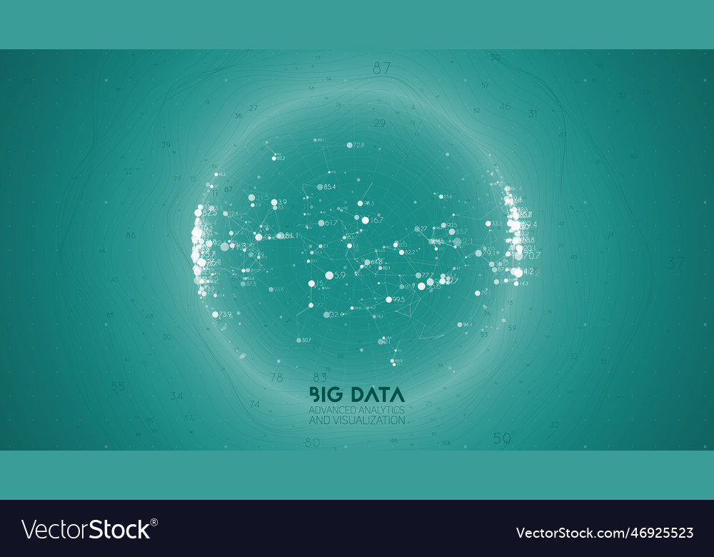 Big data visualization futuristic infographic Vector Image