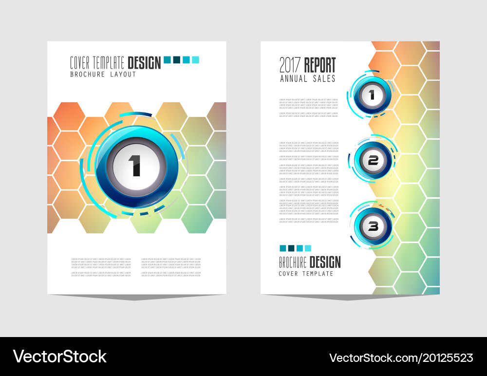 Brochure template flyer design or depliant cover Vector Image