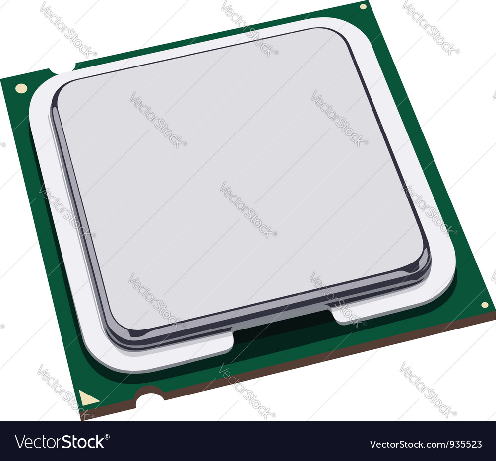 Computer Chip Illustration Royalty Free Vector Image