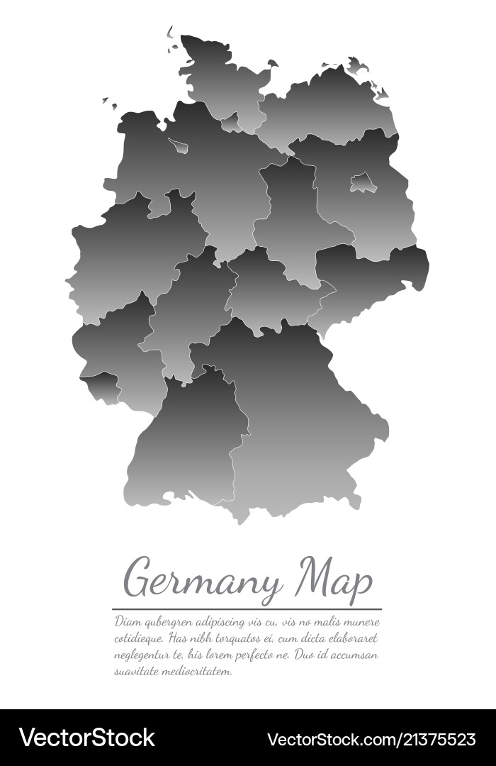 Concept map of germany on white background Vector Image