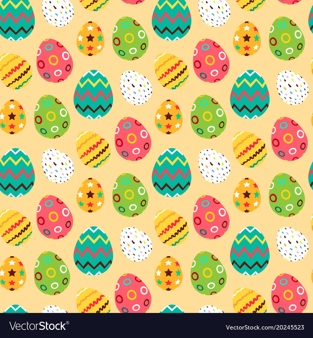 Easter bright seamless pattern Royalty Free Vector Image