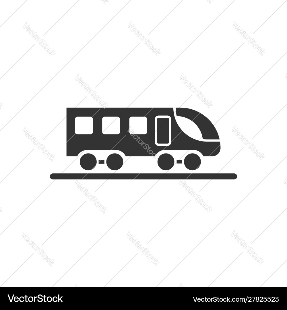 Metro icon in flat style train subway on white Vector Image