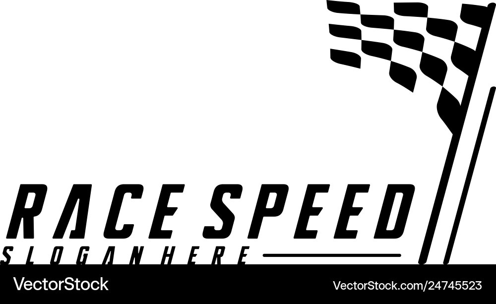Race flag design concepts icon speed flag simple Vector Image