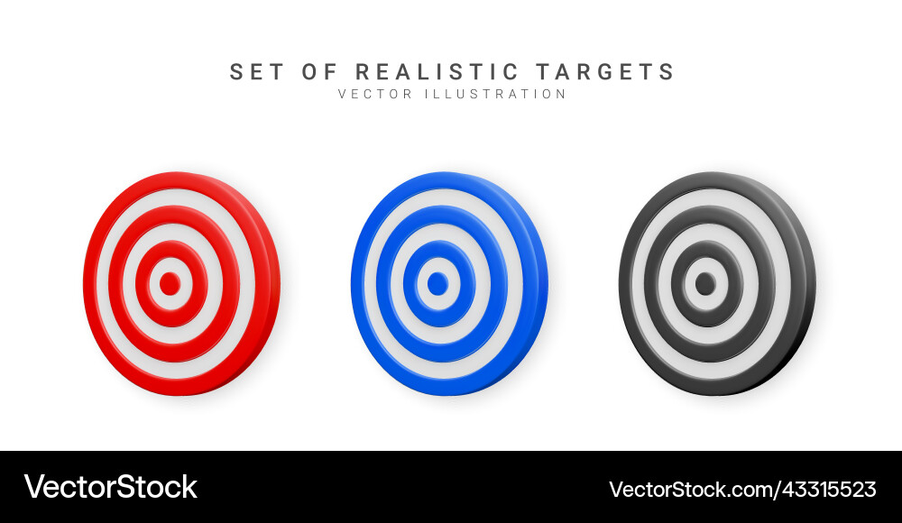 Set of realistic targets for shooting Royalty Free Vector