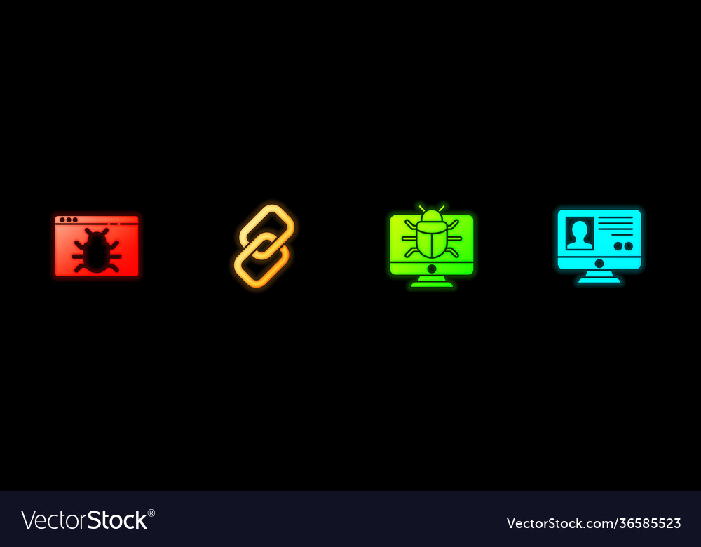 Set system bug chain link on monitor and create Vector Image