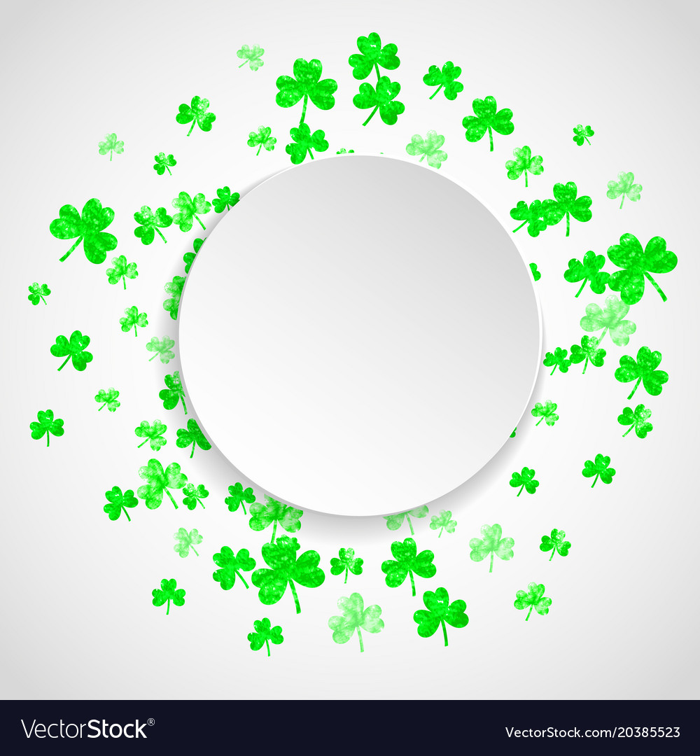 Shamrock background for saint patricks day Vector Image