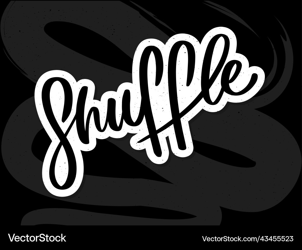 Shuffle dance letter abstract modern art design Vector Image