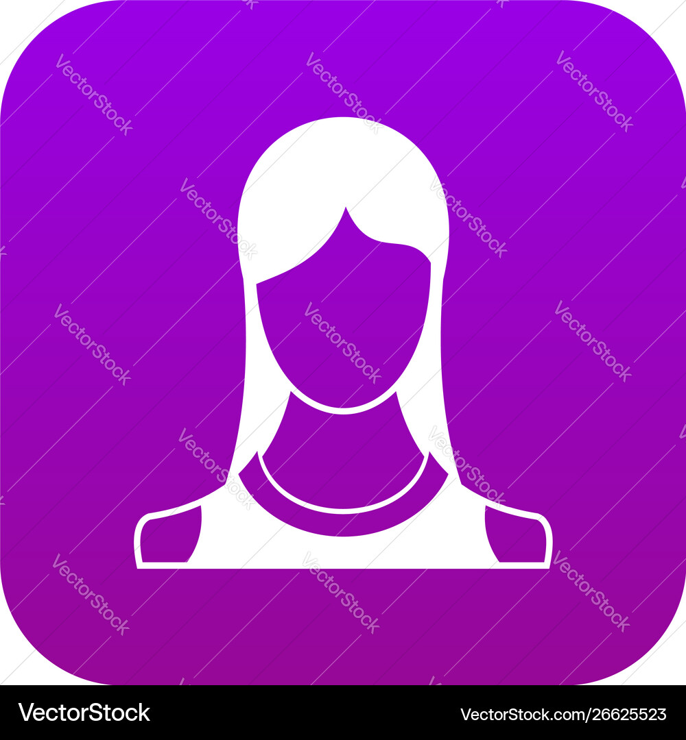 Woman icon digital purple Royalty Free Vector Image