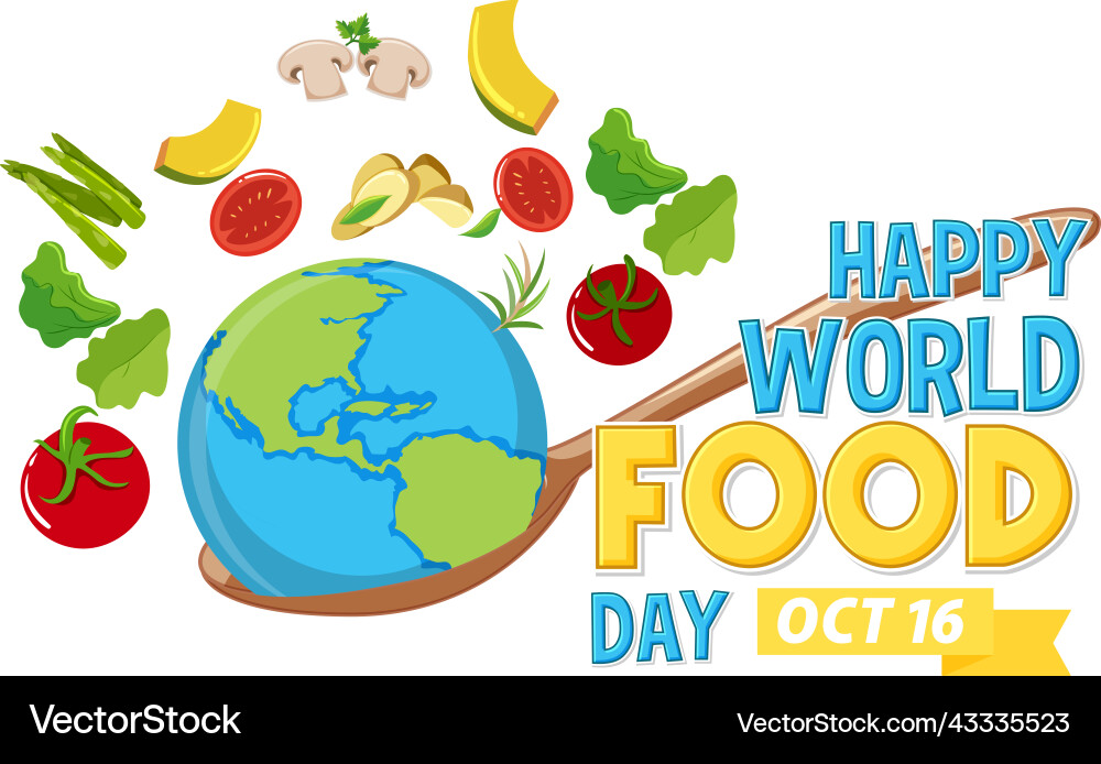 World food day banner template Royalty Free Vector Image