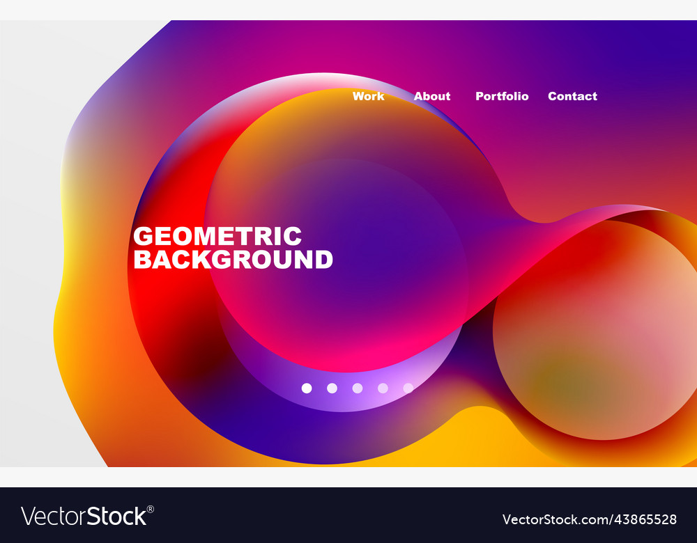 Abstract liquid background for your landing page Vector Image