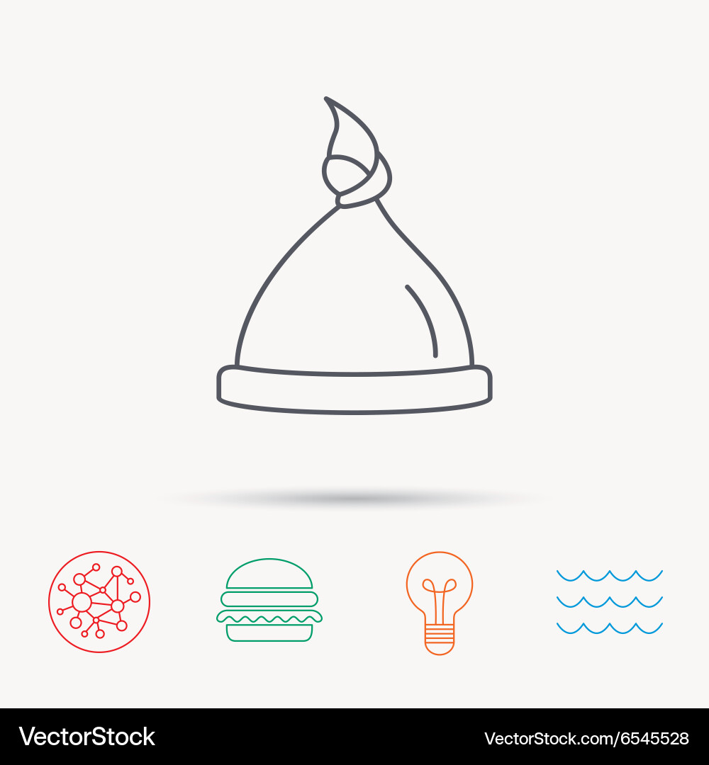 Baby hat icon newborn cap sign Royalty Free Vector Image
