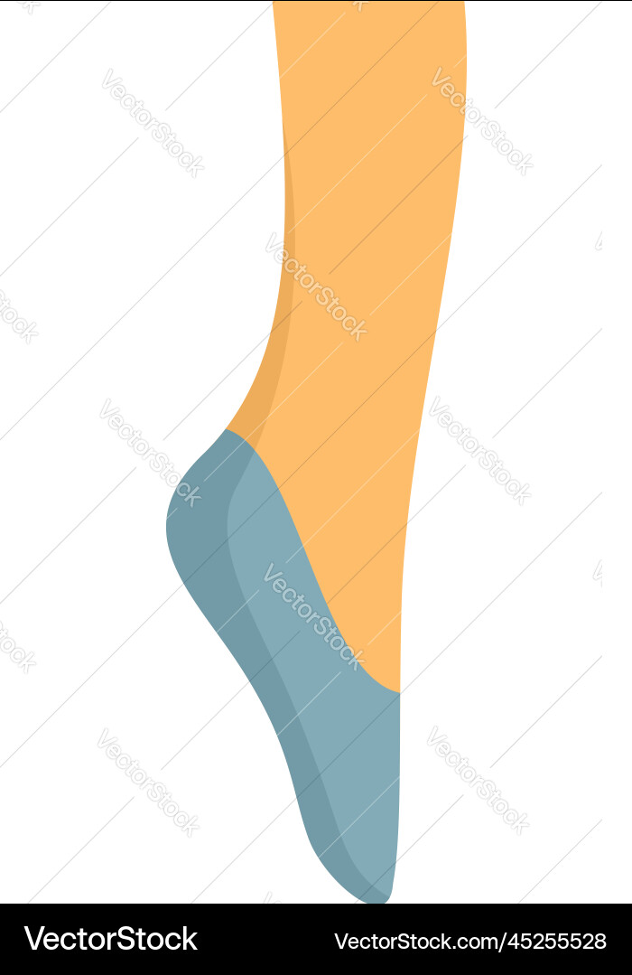 Ballerina foot icon flat ballet dancer Royalty Free Vector