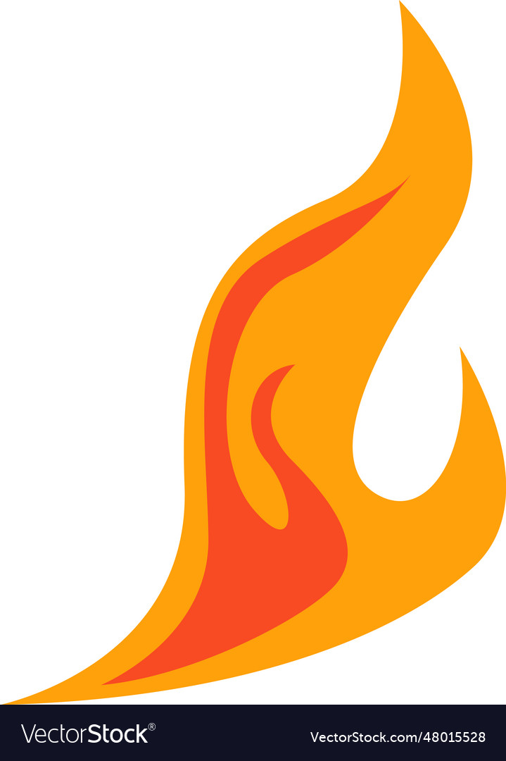 Burning fire Royalty Free Vector Image - VectorStock