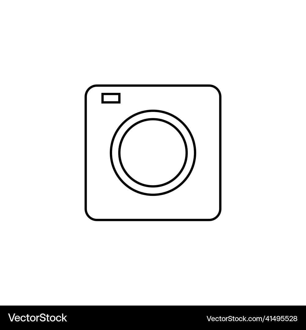 Camera icon photo line icon for websites Vector Image