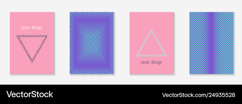 Design magazine cover as template with line Vector Image