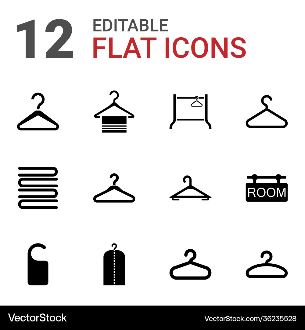 Hanger icons Royalty Free Vector Image - VectorStock