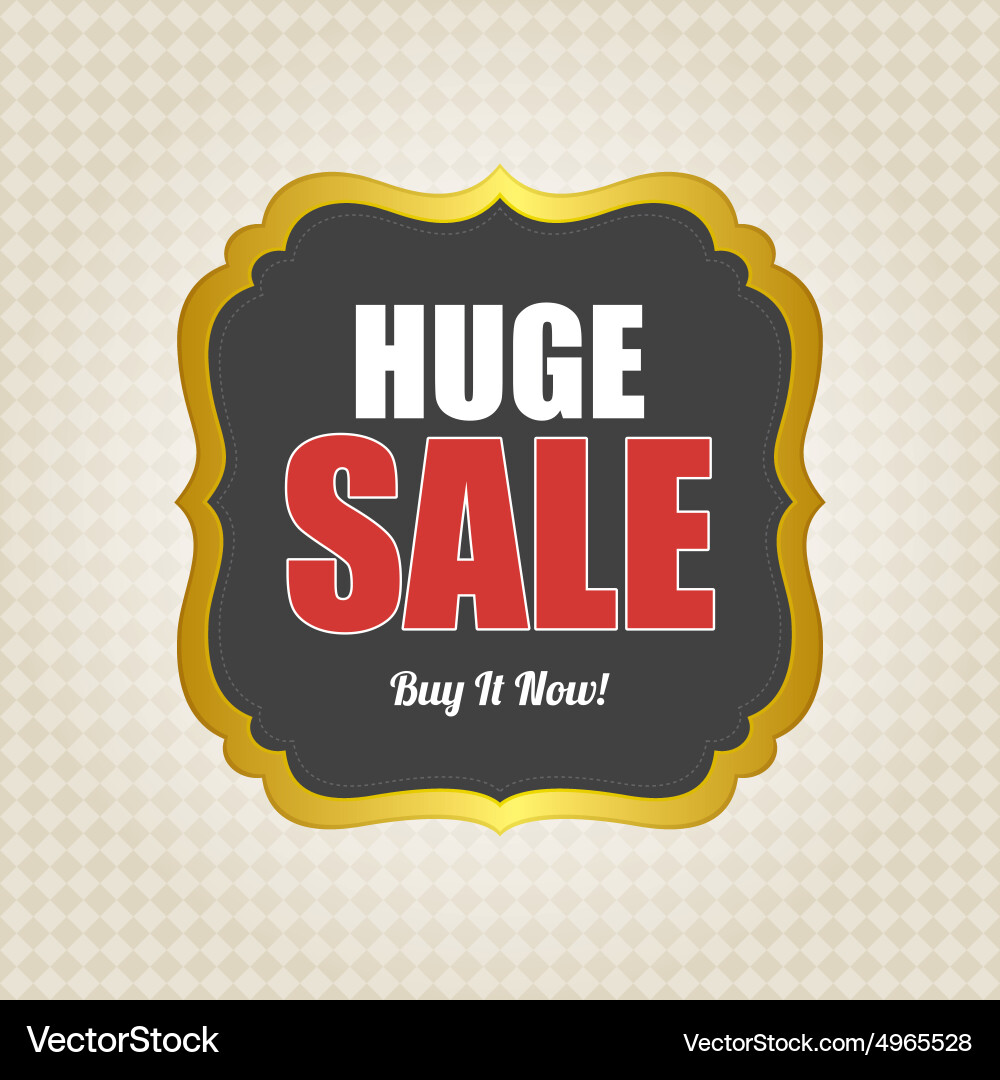 Isolated sale label with text on a textured Vector Image