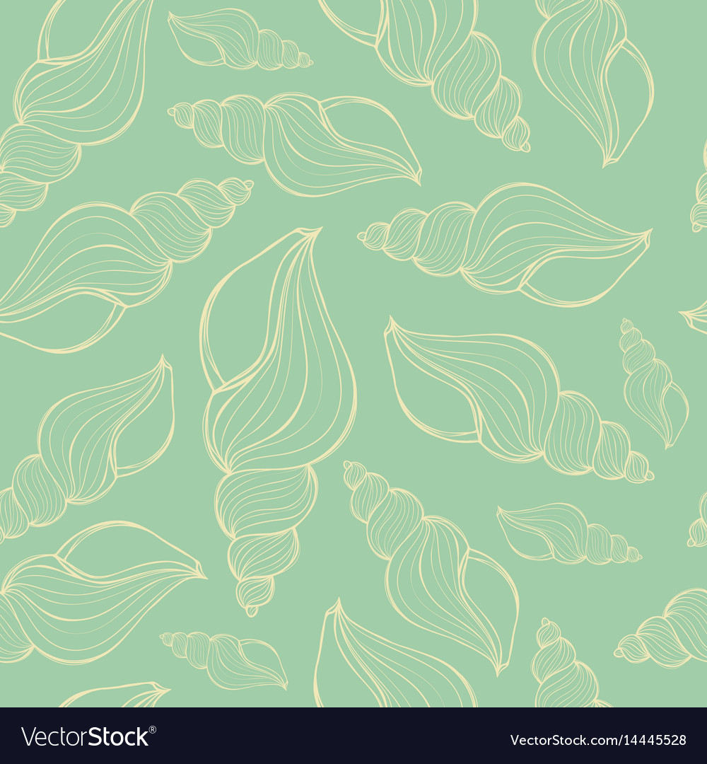 Seashell Pattern - Ocean Waves Royalty Free Vector Image