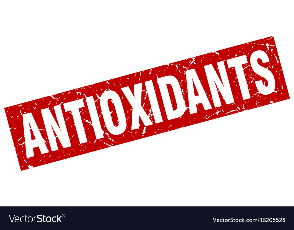 Square grunge red antioxidants stamp Royalty Free Vector