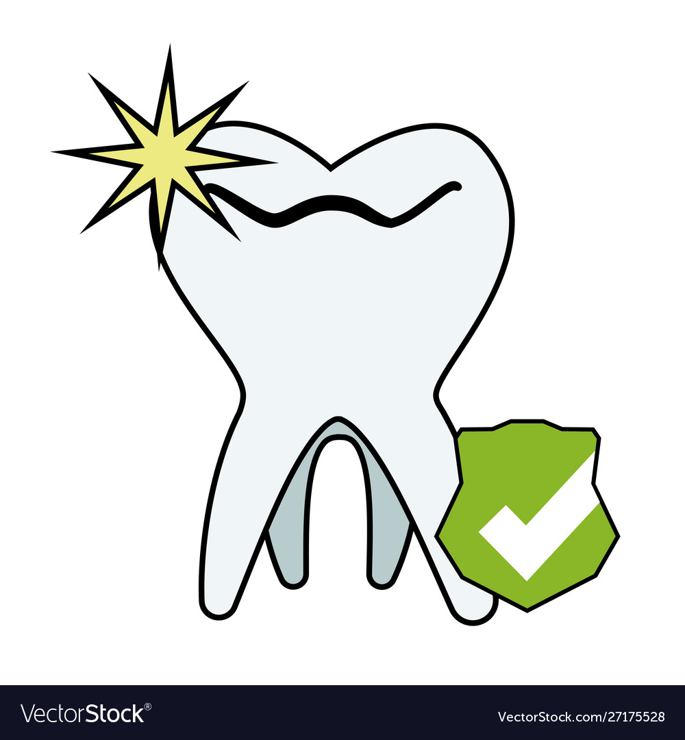 Tooth human whitening icon Royalty Free Vector Image