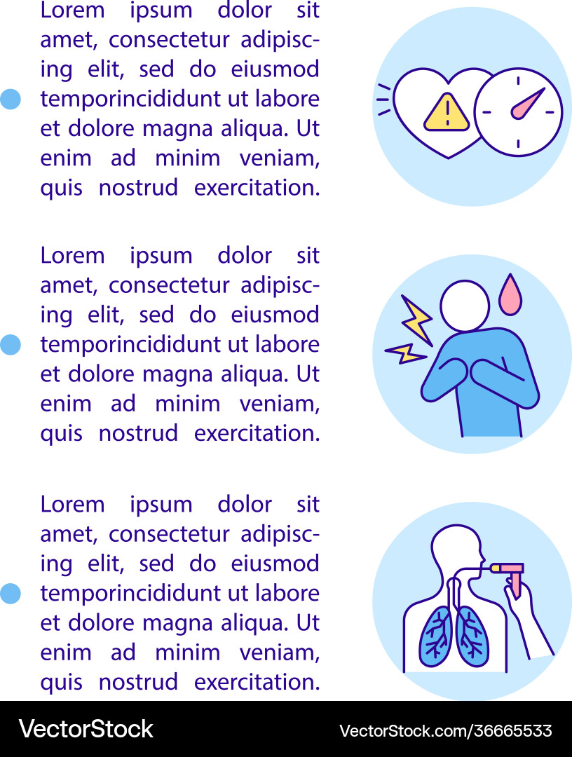 Cardiovascular and respiratory complications Vector Image
