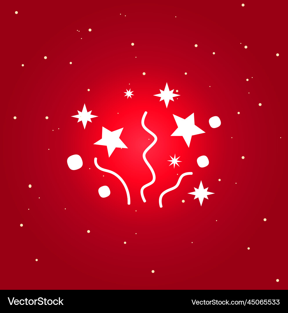 Christmas confetti icon confetti isolated symbol Vector Image