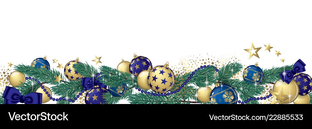 Christmas garland banner Royalty Free Vector Image