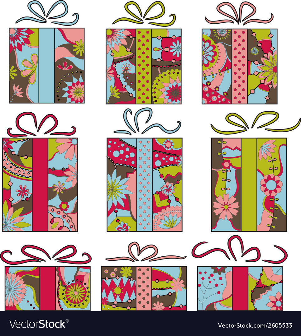 Gift boxes Royalty Free Vector Image - VectorStock