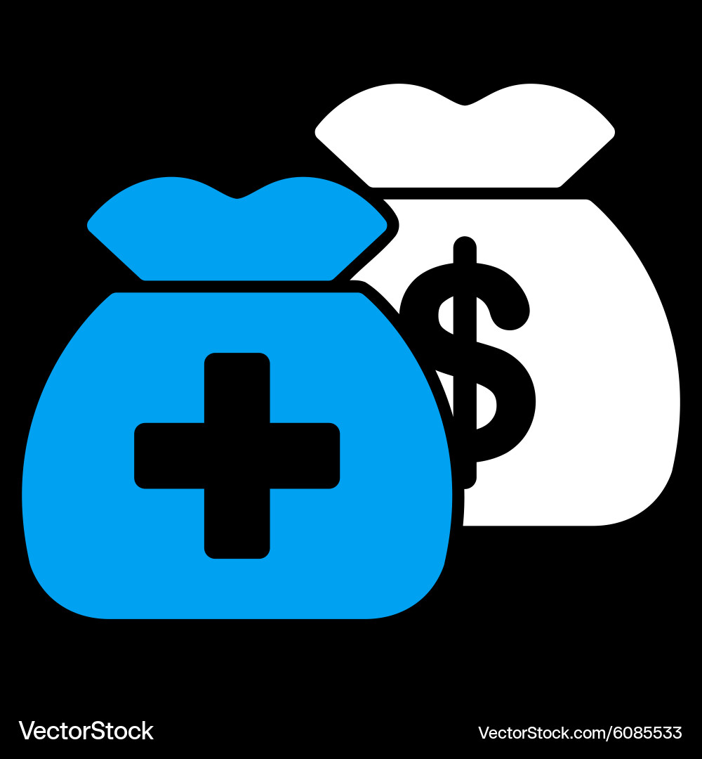 Health care funds icon Royalty Free Vector Image