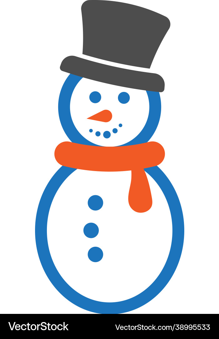 Snowman icon design template Royalty Free Vector Image
