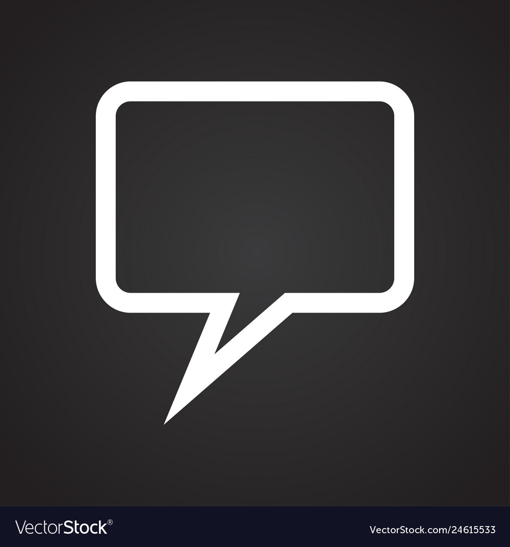 Text bubble icon on background for graphic and web