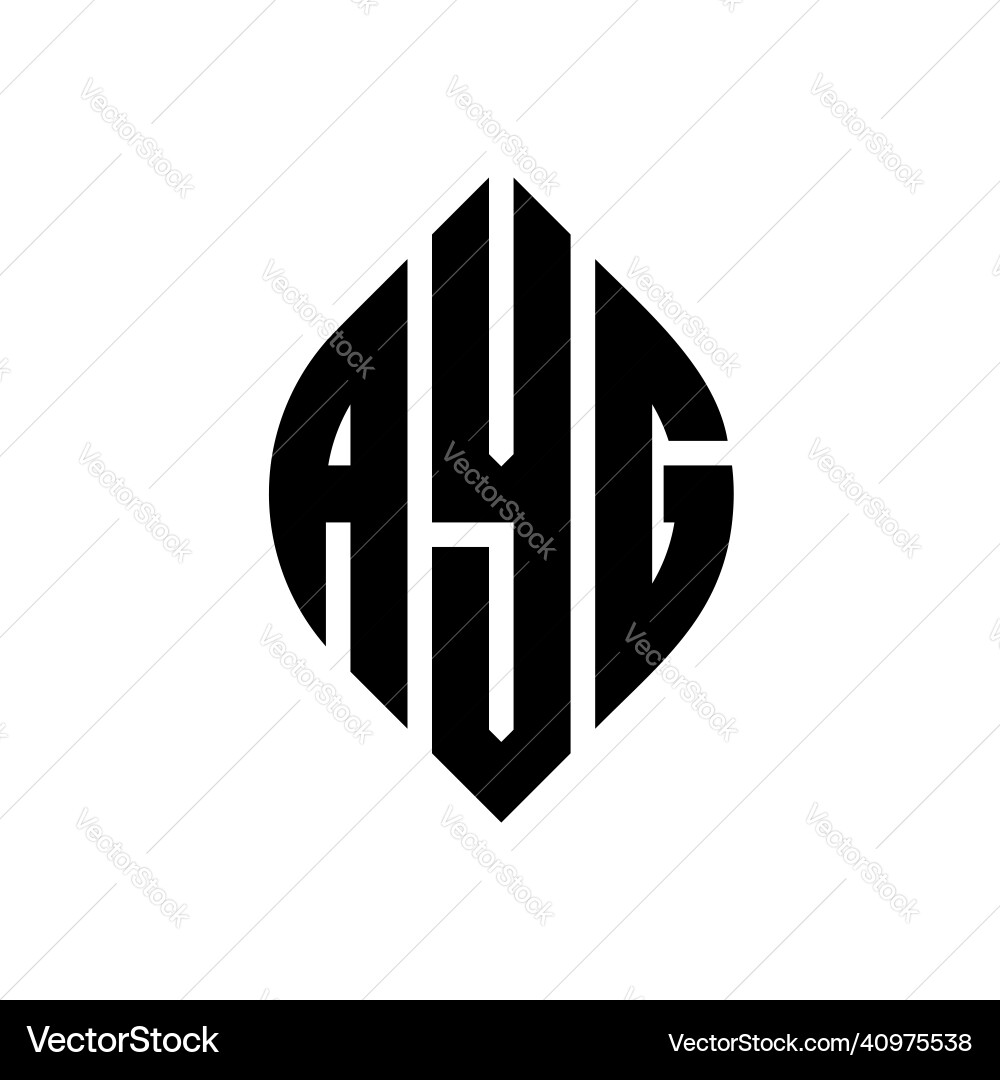 Ayg circle letter logo design Royalty Free Vector Image