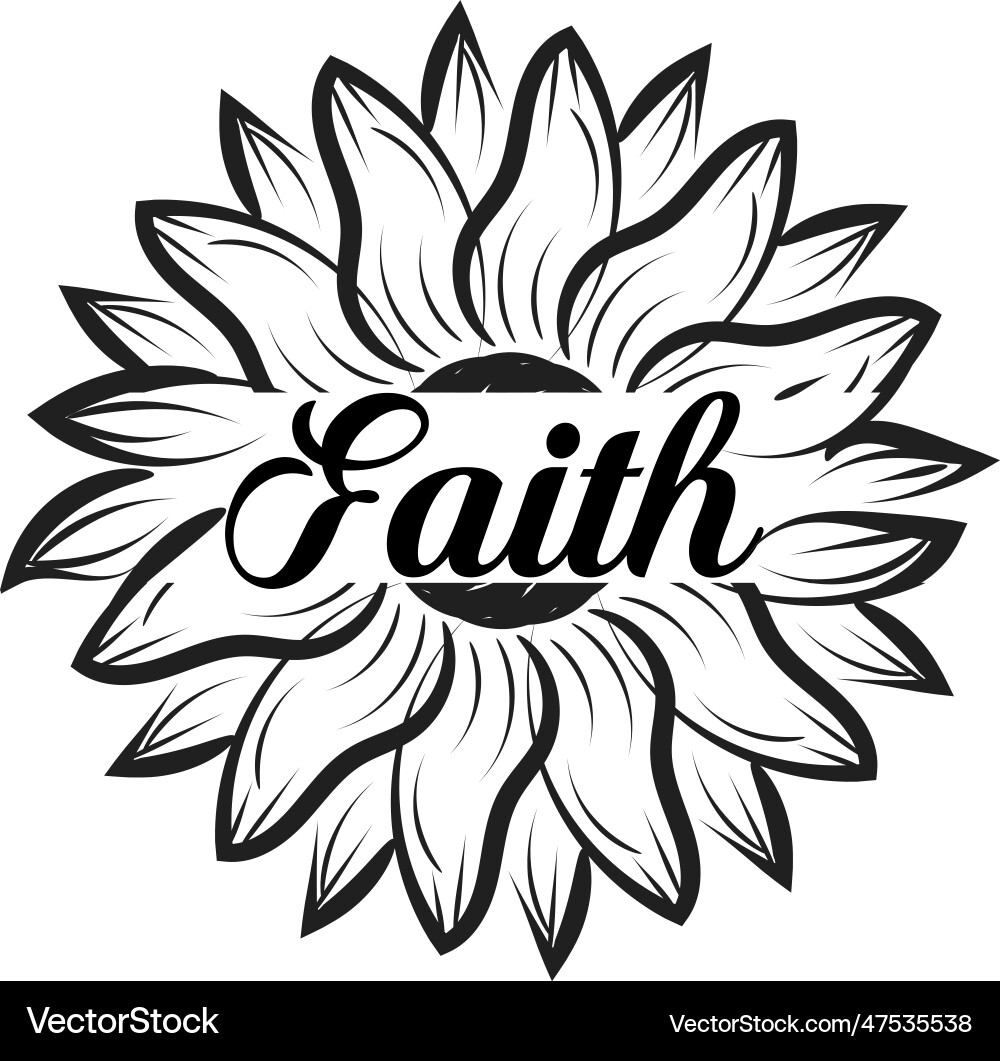 Christian floral art for print Royalty Free Vector Image